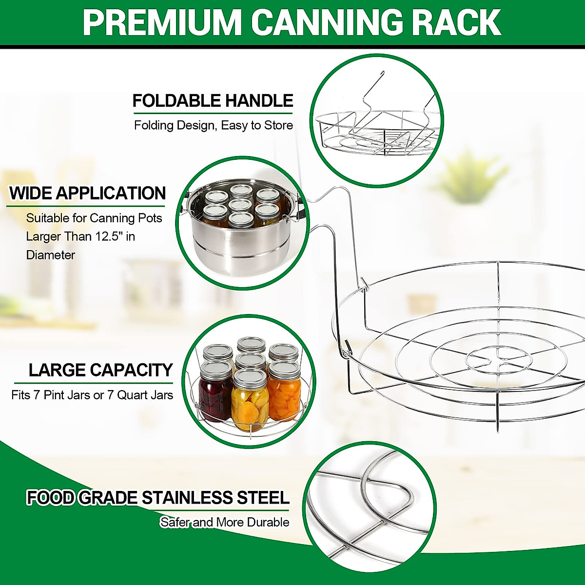 Canning Supplies Starter Kit, All-in-one Canning Kit with Rack, Home Canning Set Canning Accessories Canning Equipment and Supplies for Beginners and Enthusiasts