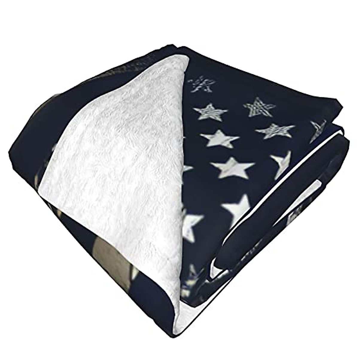 American Flag with Deer Throw Blanket Warm Ultra-Soft Micro Fleece Blanket for Bed Couch Living Room