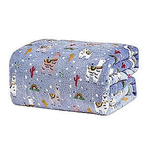 Décor&More Whimsy Collection Microplush Throw Blanket (50" x 60") - Llama Llama
