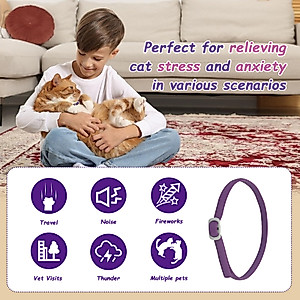Calming Collar for Cats - 4 Pack, Cat Calming Collar, Adjustable Size, Efficiently Reduces Anxiety & Stress for 30 Days, Safe Cat Pheromone Collar, Promotes Relaxation, Calming Cat Collar