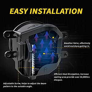 Z-OFFROAD New LED Fog Lights Driving Lamps Assembly Replacement for 2016-2022 Tacoma 2014-2022 4Runner 2014-2019 Tundra Truck, Driver and Passenger Side- Black