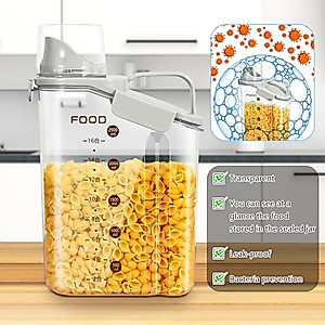 Gokbuy 1PCS Cereal Containers Storage dispenser with Pour Spout, Airtight Food Storage for Kitchen & Pantry Organization and Storage, Dry Food Storage Containers for Flour, Sugar and Cereal