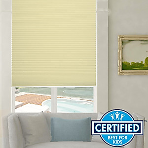 Persilux Custom Size Cellular Shades Cordless 100% Blackout Roller Shades Honeycomb Blinds Waterproof UV Protection Roller Window Shades for Home, Bedroom and Kitchen Door Cream