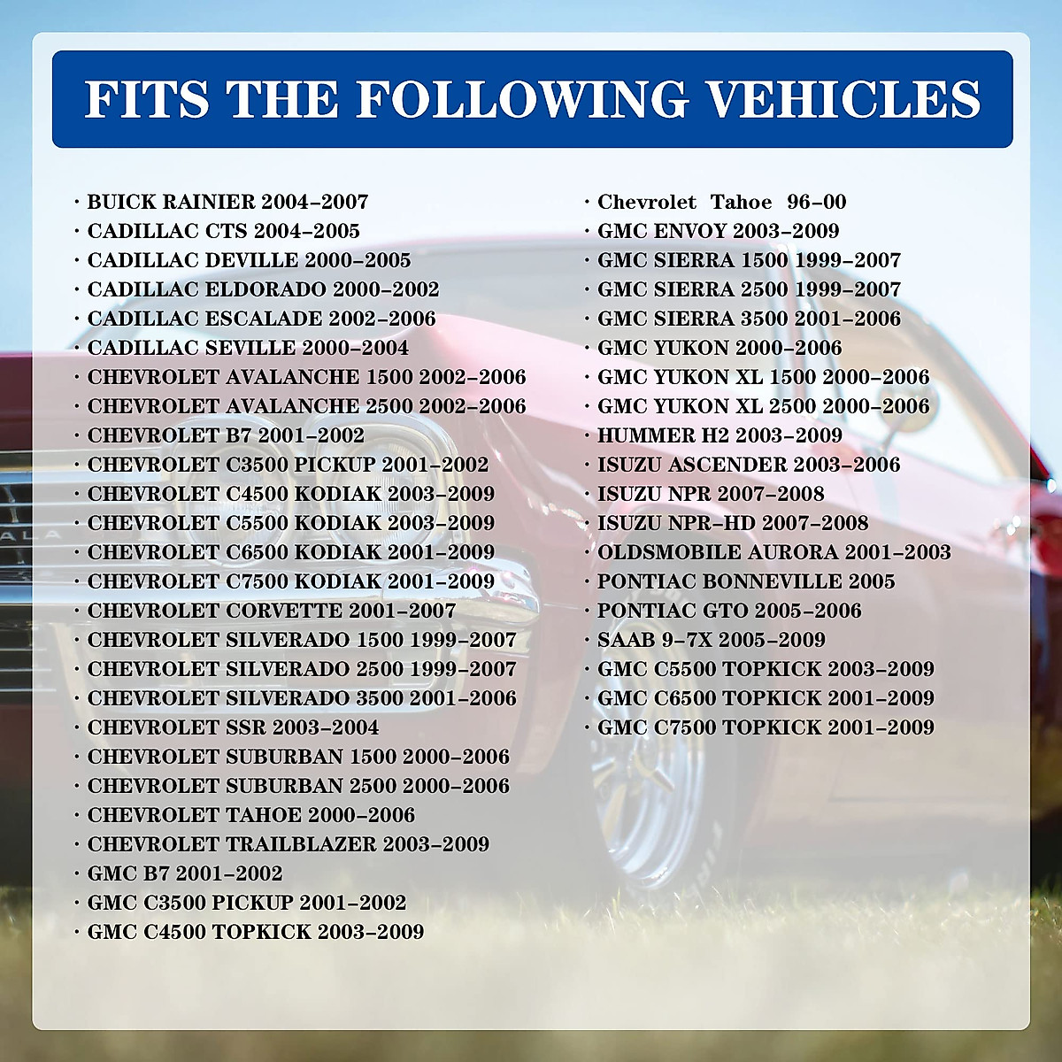AdvanEX Mass Air Flow Sensor MAF Compatible with Chevrolet Silverado Suburban Escalade Tahoe Yukon 99-07 /Cadillac Rainier Deville Eldorado 00-05 /Pontiac 05-06 Replaces OE 213 4160 25318411 86-8411