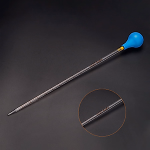 PATIKIL Graduated Dropper Pipettes Kit, 1ml Borosilicate Glass Pipette with Rubber Cap for Transfer Liquid for Lab, Chemistry, Clear