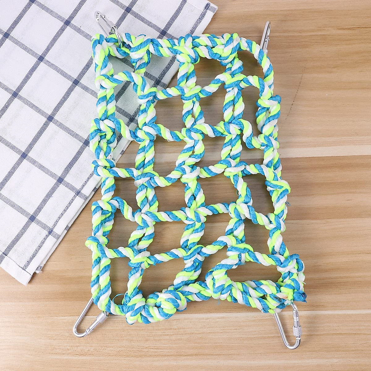 UEETEK Rat Ferret Climbing Rope Net Pet Bed Small Animal Activity Toy for Hamster Parrot