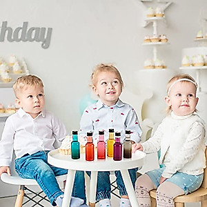 100 Pcs Mini Liquor Bottles Plastic Small Shot Bottles Mini Salad Dressing Bottle Empty Mini Alcohol Bottles with Black Cap Small Wine Bottles Hot Sauce Bottles Liquid Funnel Party Favors (1.7 Oz)