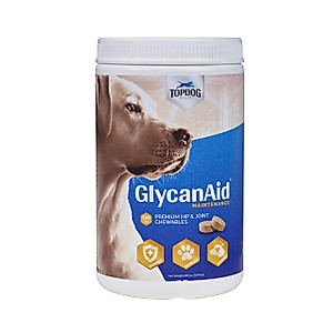 TopDog Health GlycanAid Maintenance Joint Nutrition for Dogs (150 Chewable Tablets), Made in USA-USA Ingredients: Glucosamine HCL, Chondroitin Sulfate, MSM & Vitamin C