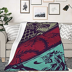 Flannel Warm Blanket for Couch, Bed, Sofa – Soft Cozy Plush Throw Blankets Microfiber Luxurious 50x60 Inches