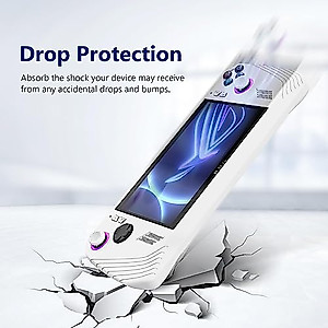 BoxWave Case Compatible with ASUS ROG Ally Z1 Extreme - FlexiSkin, Silicone Cover Soft Low Profile 360 Protection for ASUS ROG Ally Z1 Extreme, ASUS ROG Ally Z1 Extreme, Ally Z1 - Winter White