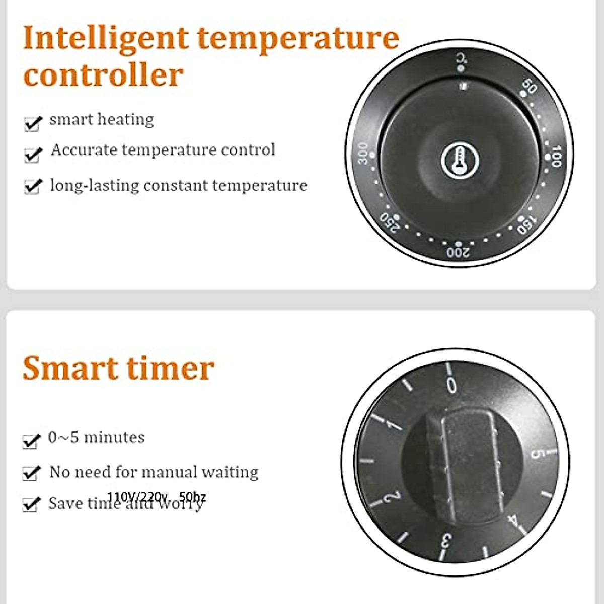 SRMNFADZ Japanese Fish Shaped Waffle Maker, Commercial Electric Non Stick Taiyaki Waffle Machine, Electric Cake Pan Bread Maker for Party Cafe Tea Shop