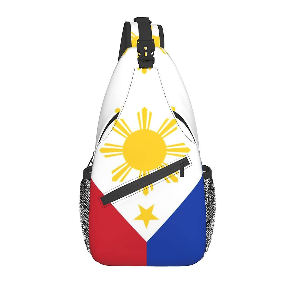 Hicyyu Philippine Flag-5 Outdoor Crossbody Shoulder Bag For Unisex Young Adult Hiking Sling Backpack