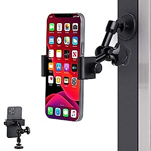Mippko Magnetic Phone Holder Attracts Flat Metal Surface for Truck/Boat/Car/Gym/Forklift/Pole/Shelves, Compatible with 3.5~7.5" iPhone/Samsung Galaxy/Nexus/HTC, 360°Adjustable Arm