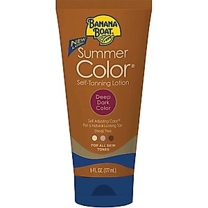 Summer Color Self Tanning Lotion - Deep Dark Color, 6 Ounces each (Value Pack of 4)
