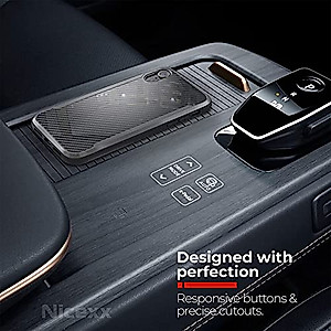 Nicexx Designed for iPhone XR Case with Carbon Fiber Pattern, 12ft. Drop Tested, Wireless Charging Compatible - Black