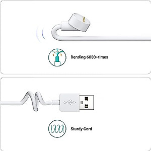 TUSITA 20ft Power Cord Compatible Google Nest Cam Outdoor or Indoor Camera - White, 6M