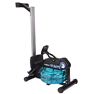 Stamina Elite Wave Water Rowing Machine Foldable Rower w/ Fitness Coaching App, No Subscription Required - Wireless Heart Rate Monitor Included - Rowing Machines for Home Use