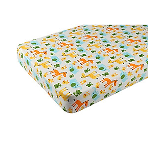 Dinosaur Fitted Crib Sheet Set 2 Pack Jersey Knit Ultra Soft Stretchy Toddler Bed Mattress Sheets for Baby Boy Elephant Giraffe Frogs by Knlpruhk