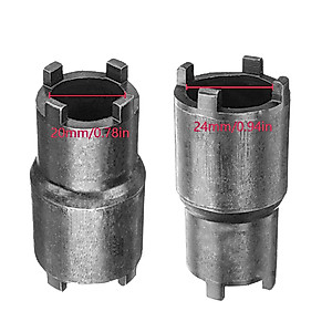 CDZWJ Motorcycle 20mm 24mm Lock Nut Removal Tool Clutch Remover 4-Pin Spanner Socket Wrench fits for Honda 50cc-125cc ATV Dirt Bike go kart