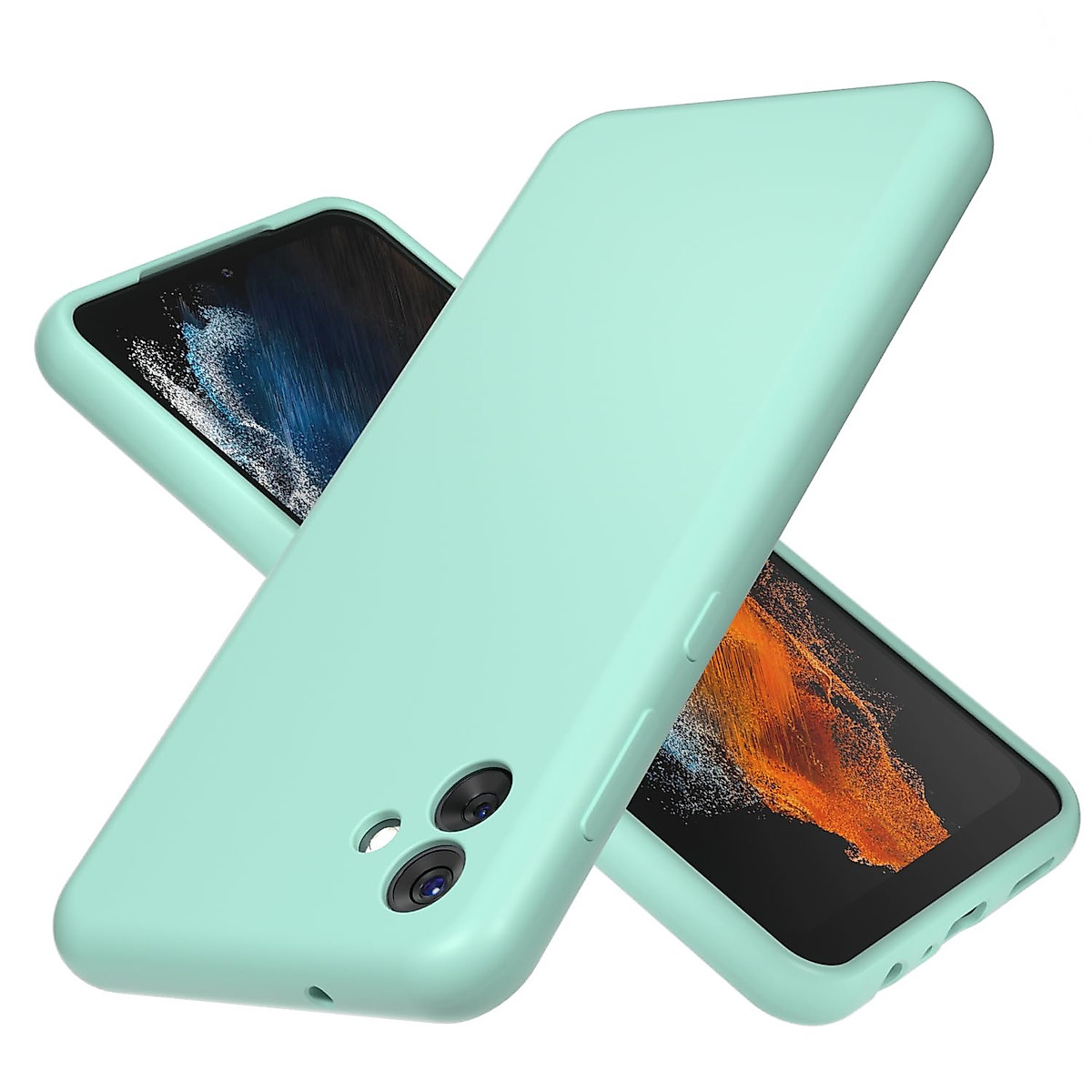 NUIMADL Galaxy A04 Case 6.5 inch, Soft Liquid Silicone Protective and Anti-Scratch Microfiber Lining Shockproof Compatible with A04 4G Cover (Green)