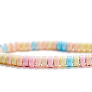 36 Candy Necklaces Individually Wrapped, Choker Style, Nostalgic Pastel Candy Jewelry Perfect for Party Favors, Pinata Fillers and Goodie Bags, Packed in a Convenient Display Tub, By 4YoreElves