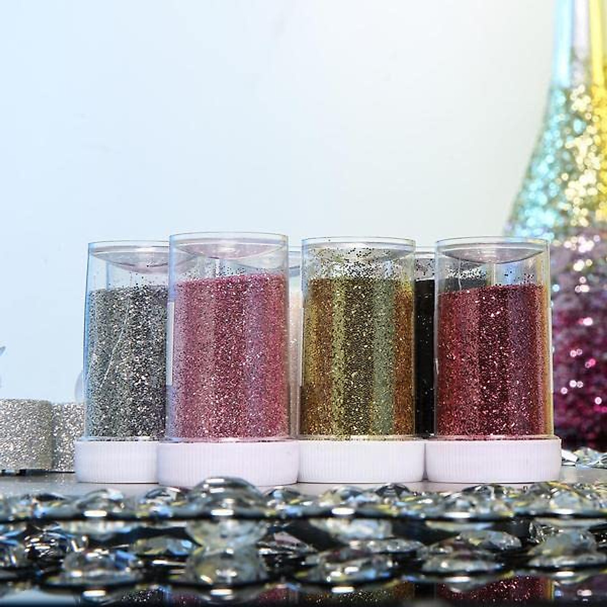 Weddings Parties and Gift Fuchsia Sparkly Glitter Crafts DIY Party Wedding Decorations Projects Sale vngift11428