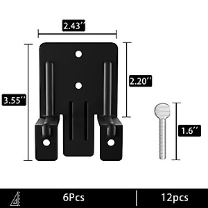 Woozuro Non Slip Mattress Gaskets for Bed Frame, Mattress Holder in Place Gripper, Keep Mattress from Sliding Stopper, 6 Pcs Black Baffle Fit for Box Spring, Wide Applicability