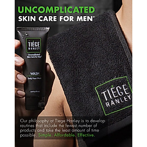 Tiege Hanley Mens Skin Care Set, Advanced Skin Care Routine for Men (System Level 2) - Face Wash Kit for Fines Lines - Men's Skincare Set Includes Face Wash, Facial Scrub, Moisturizer, & Eye Cream