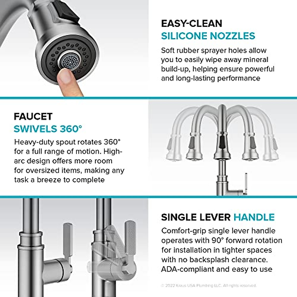 KRAUS Allyn Transitional Industrial Pull-Down Single Handle Kitchen Faucet in Spot-Free Stainless Steel, KPF-4101SFS