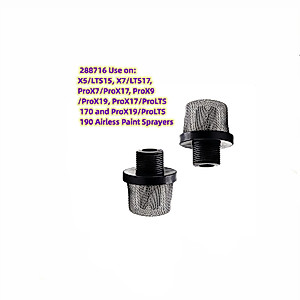 TALSWIF 288716 3/4-Inch Inlet Strainer Thread & 288749 Airless Spray Gun Filter Combination fits Airless Paint Sprayers Gun