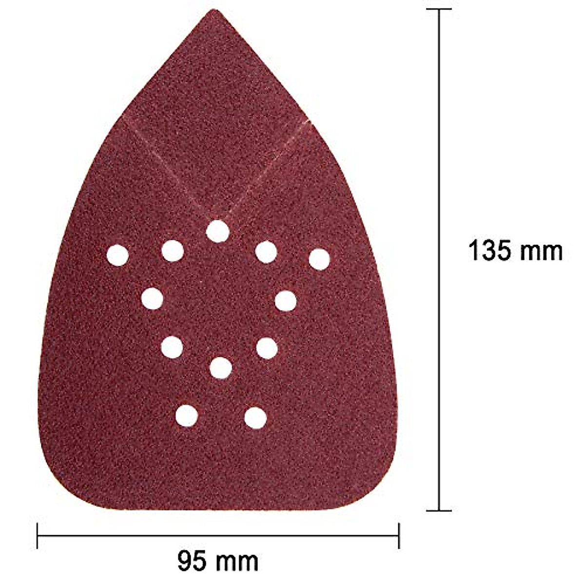 AUSTOR 60 Pieces Mouse Detail Sanding Sheets Pads 12 Holes Hook and Loop Sander Sandpaper Assorted 60/80/ 120/180/ 240/320 Grits to Fit for Black and Decker Detail Palm Sander