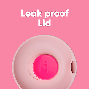 Owala SmoothSip Slider Insulated Stainless Steel Coffee Tumbler, Reusable Iced Coffee Cup, Hot Coffee Travel Mug, BPA Free 12 oz, Pink (Pucker Up)