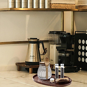 Oidium Single Dose Coffee Bean Storage - 2oz Glass Jars with Lids, Portable Spice Container, Dosing Glass Vials With Screw Caps (4-Pcs)