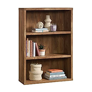 Sauder 3-Shelf Bookcase, Sindoori Mango Finish