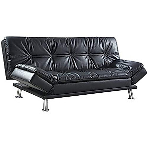 Coaster Home Furnishings Dilleston Sleeper Sofa Bed Black, 73"" x 37"" x 35.50""" (300281II)
