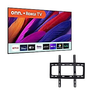 ONN. 55'' 4K UHD HDR10 Smart TV Includes Wall Mount No Leg Stands (Renewed), 100012586