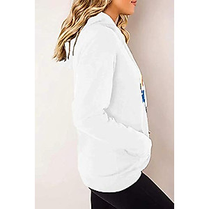 Lacozy Womens Fall Fashion 2025 Cute Oversized Sweatshirts Hoodies Long Sleeve Sweaters Pullover Winter Y2k Clothes Teen Girls White XXL