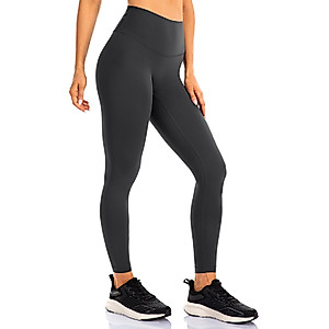 Ukaste Women's Studio Essential High-Rise Yoga Leggings 25" - Soft Stretch Workout Active Tights Pants (Graphite Gray, 4)