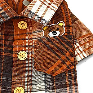 InnoPet Dog Shirt, Pet Plaid Clothes Shirt Cat T-Shirt, Sweater Matching Breathable for Small Medium Large Dogs Cats Puppy Soft Adorable Casual Cozy Valentines Dog Shirt Red Blue Brown Colors