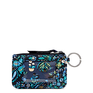 Vera Bradley Women's Cotton Zip ID Case Wallet, Dreamer Paisley - Recycled Cotton, One Size