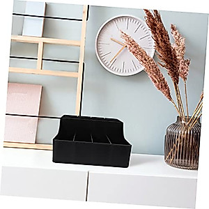 Yardwe Classification Storage Box Desk Valet Tray compaertment Condiment Accessory Tray Sugar Bag Container Acrylic Tea Bag Holder Condiment Organizer Jewelry Coffee Locker Plastic