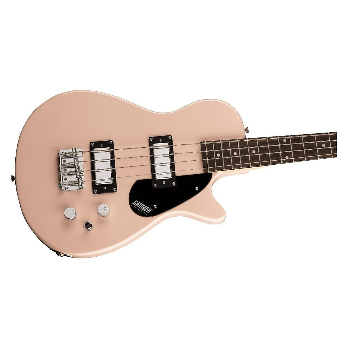 Gretsch G2220 Electromatic Junior Jet Bass II Short-Scale 4-String Right-Handed Guitar with Basswood Body (Shell Pink)