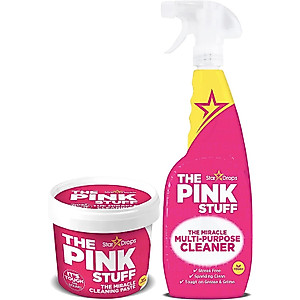 Stardrops - The Pink Stuff - The Miracle Cleaning Paste and Multi-Purpose Spray 2-pack Bundle (1 Cleaning Paste, 1 Multi-Purpose Spray)