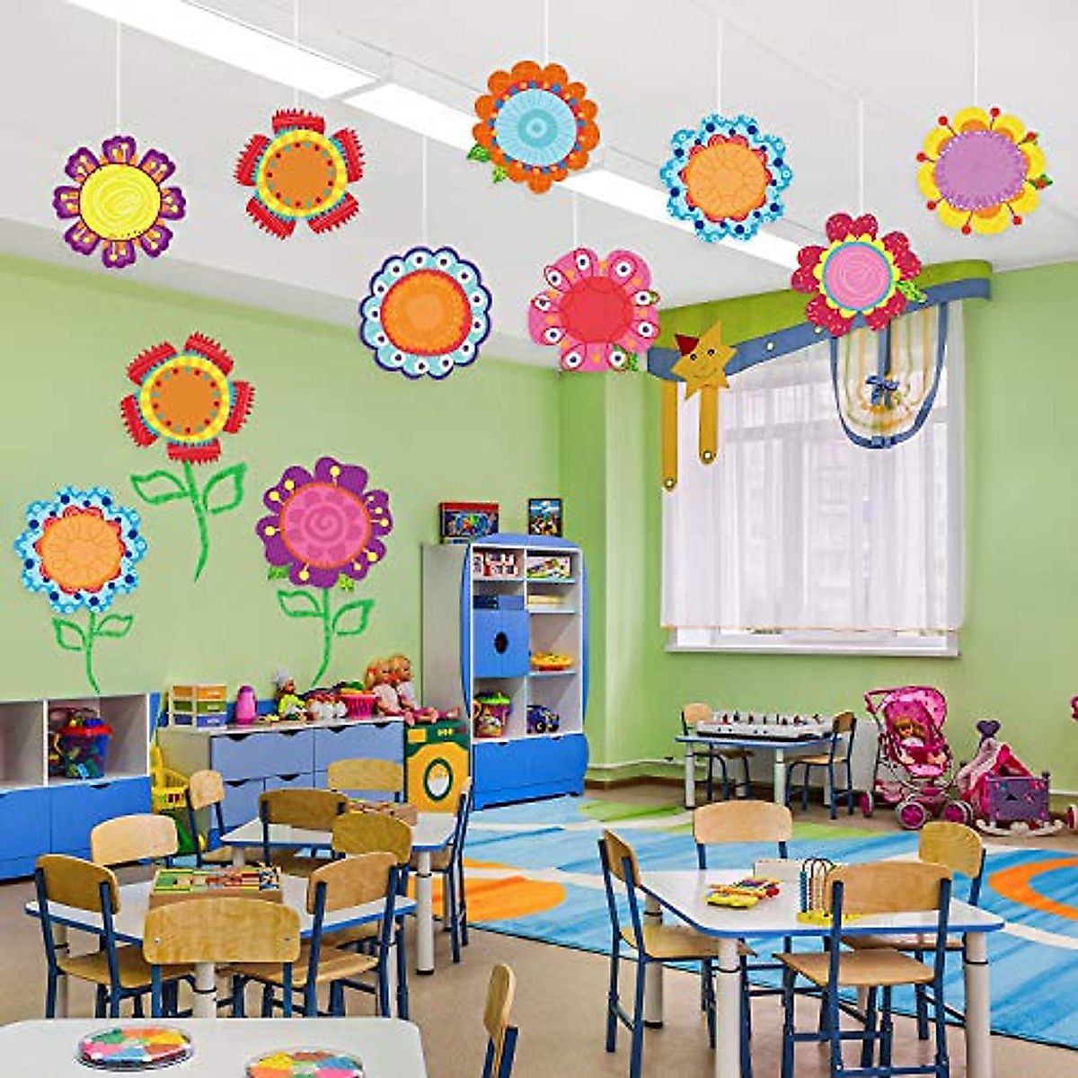 Springtime Flower Cut-Outs for Classroom & Party Decor