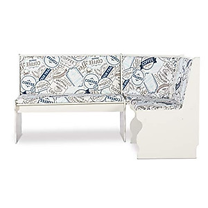 Linon Lucy Coffee Nook - White 66.25 x 34.5 x 50.25