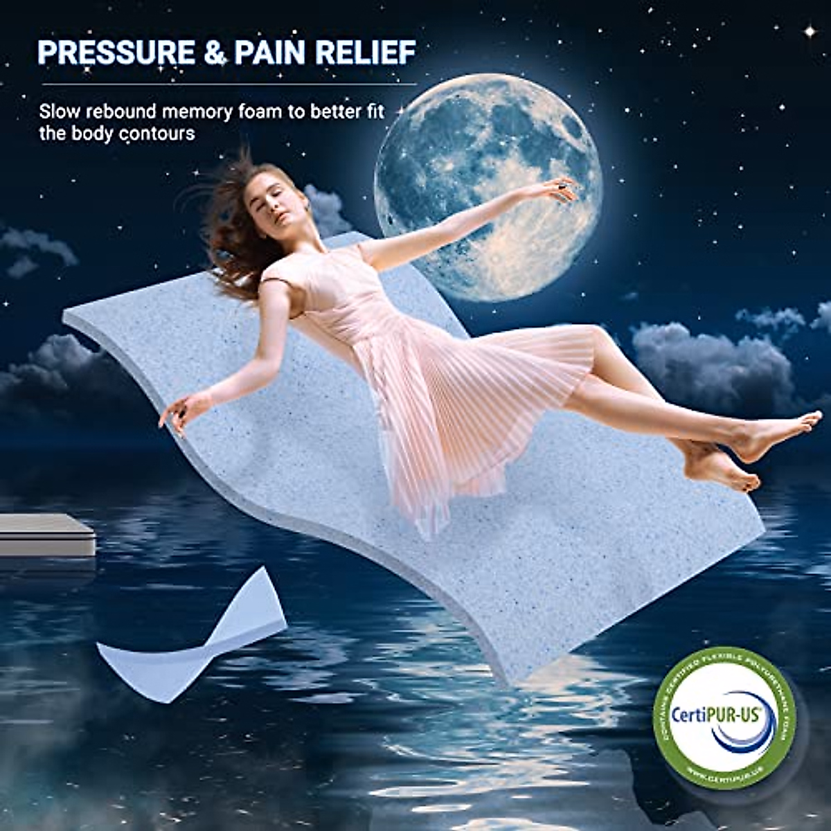 Avenco California King Mattress 12 inch Cal King Hybrid Mattress in a Box with Cooling Gel Memory Foam, Indival Pocket Springs for Pain Relief and Motion Isolation, Medium Firm, CertiPUR-US Certified