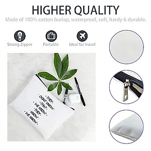 Funny Makeup Cosmetic Bag Friends Tv Show Cotton Zipper Pouch Travel Bag Toiletry Make-Up Case for Friends Fans Women Stoner Friend Bestie Birthday Gifts