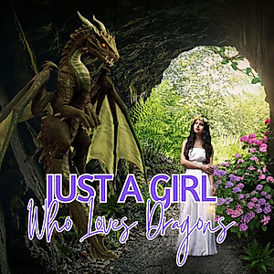 Onebttl Dragon Gifts for Girls, Dragon Coffee Travel Mug for Dragon Lovers, Women, Daughter - Just A Girl Who Loves Dragons - Stainless Steel 20Oz Tumbler, Glitter