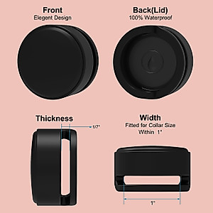 Airtag Dog Collar Holder，2 Pack Waterproof Air Tag Dog Collar Holder for Apple Airtag Suitable for Collar Size Within 1 inch, Airtag Holders for Airtag Dog Collar and Airtag Cat Collar