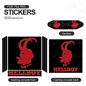 Hellboy Play Boy Bunny Red Compatible with PS4 Pro controller and console skin sticker protective cover wireless/wired gamepad controller